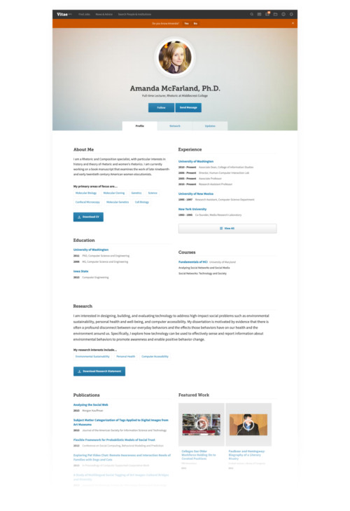 Chronicle of Higher Education - Vitae | Viget